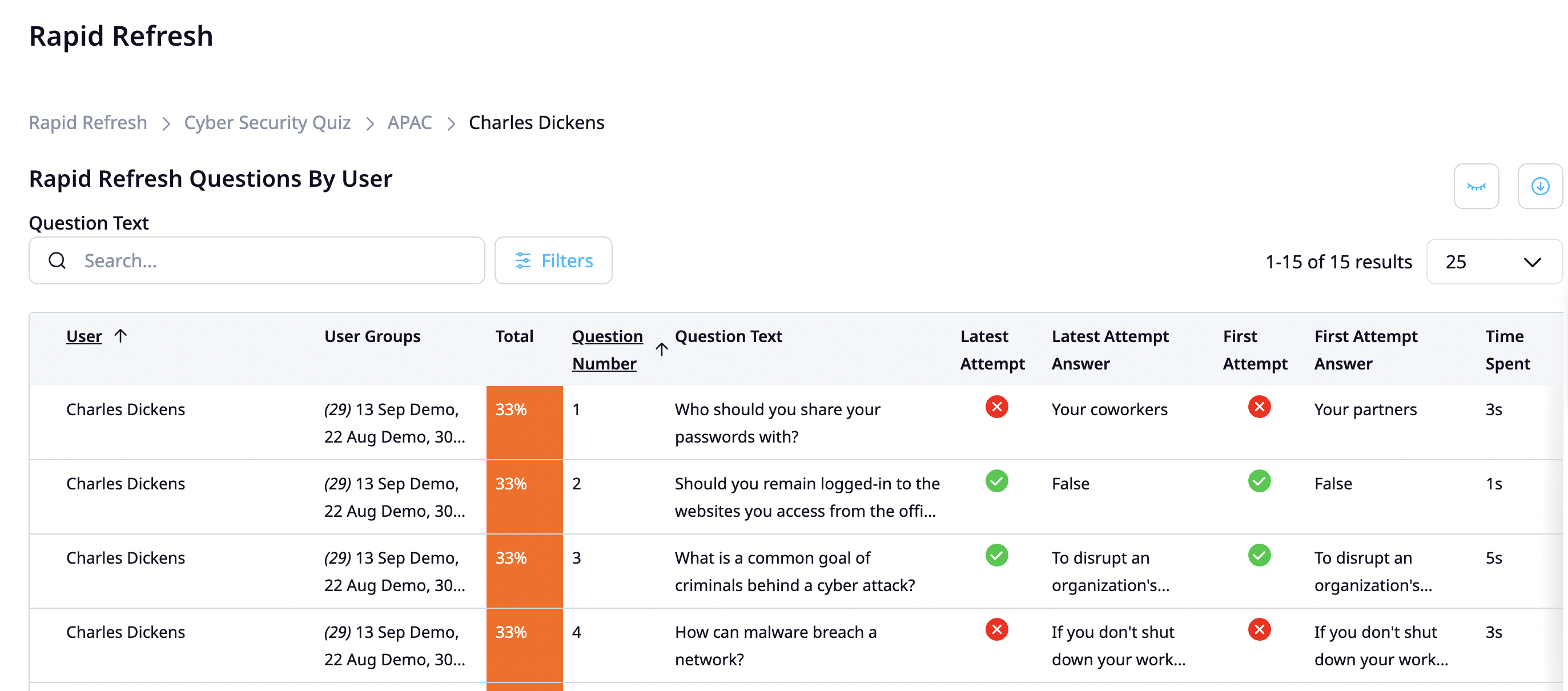 Rapid Refresh Reports